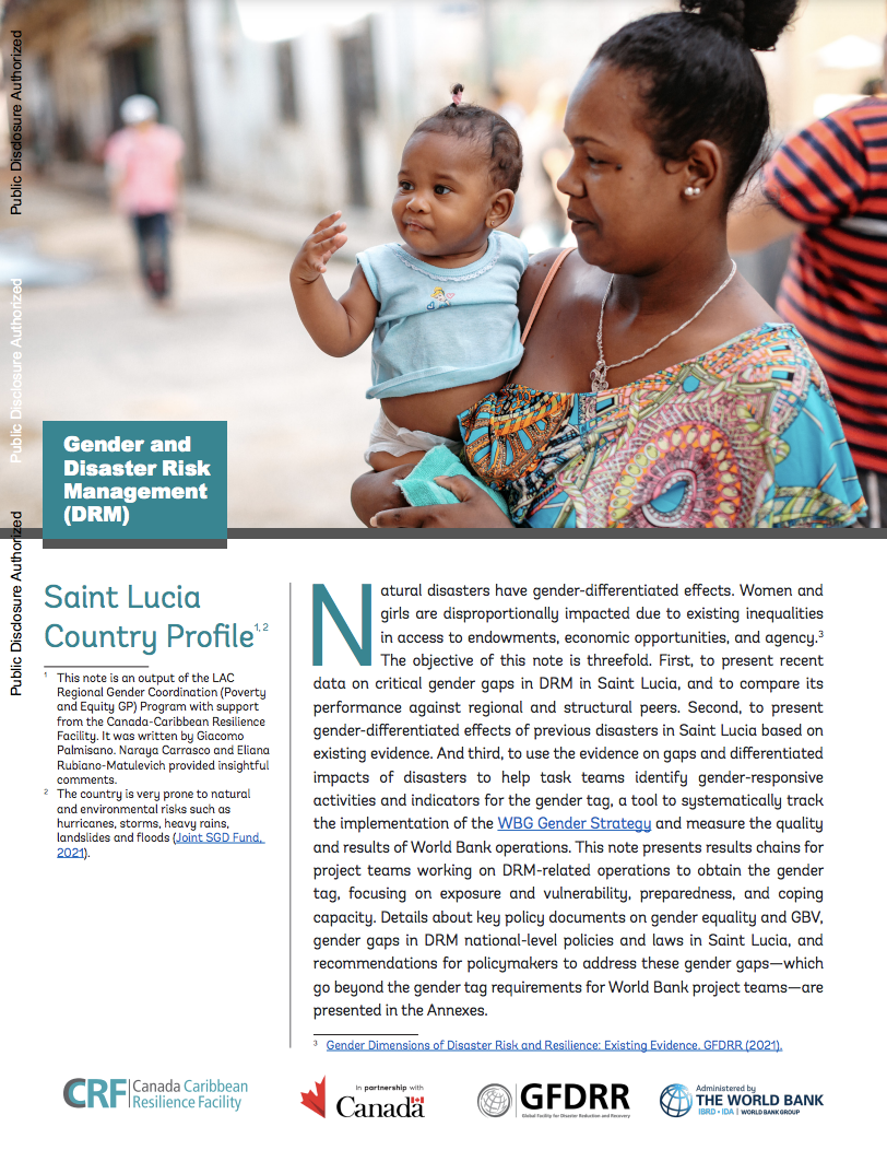 Saint Lucia: Gender and Disaster Risk Management (DRM) (English) | GFDRR